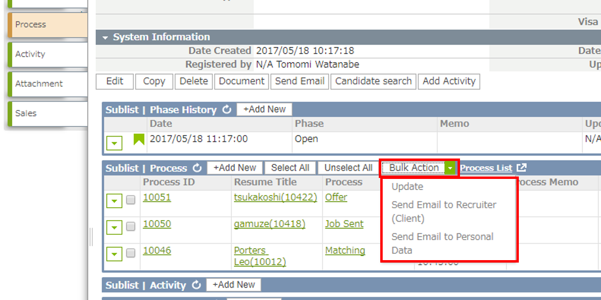 Action Menu Customization – Help Center